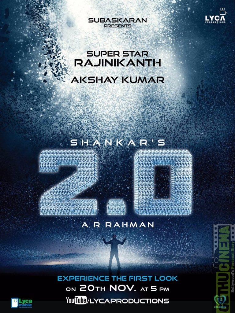 2.0 Title Look Poster | Official | Superstar Rajinikanth, Akshay Kumar, Amy Jackson | Shankar ...