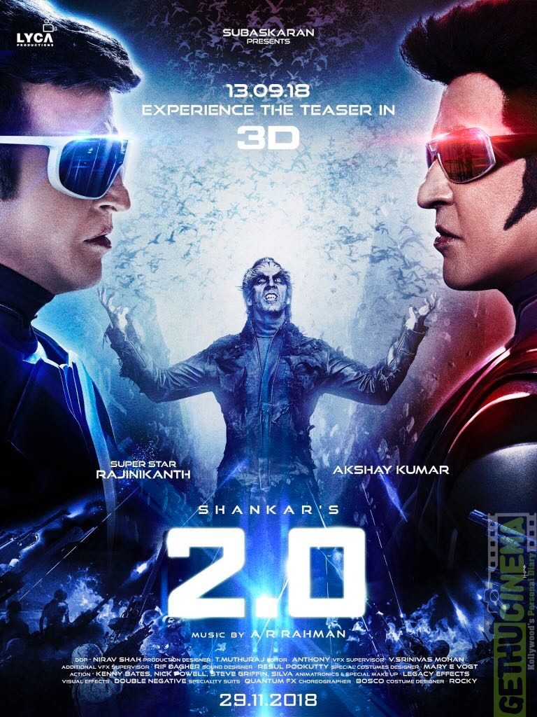 2.0 aka Enthiran 2 Movie Official HD Posters | Rajinikanth | Gethu Cinema