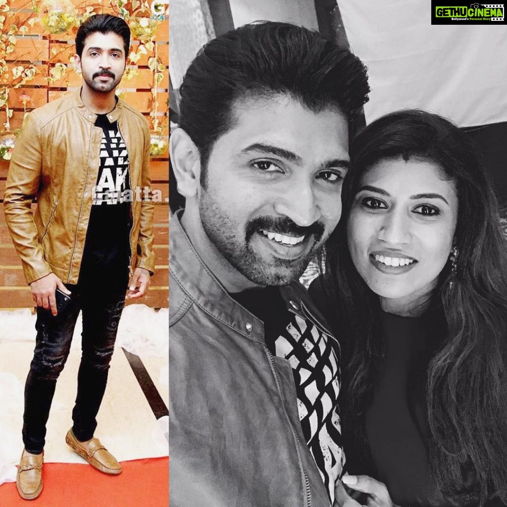 Arun Vijay, family, collage, wife, aarthi mohan, saree | Gethu Cinema