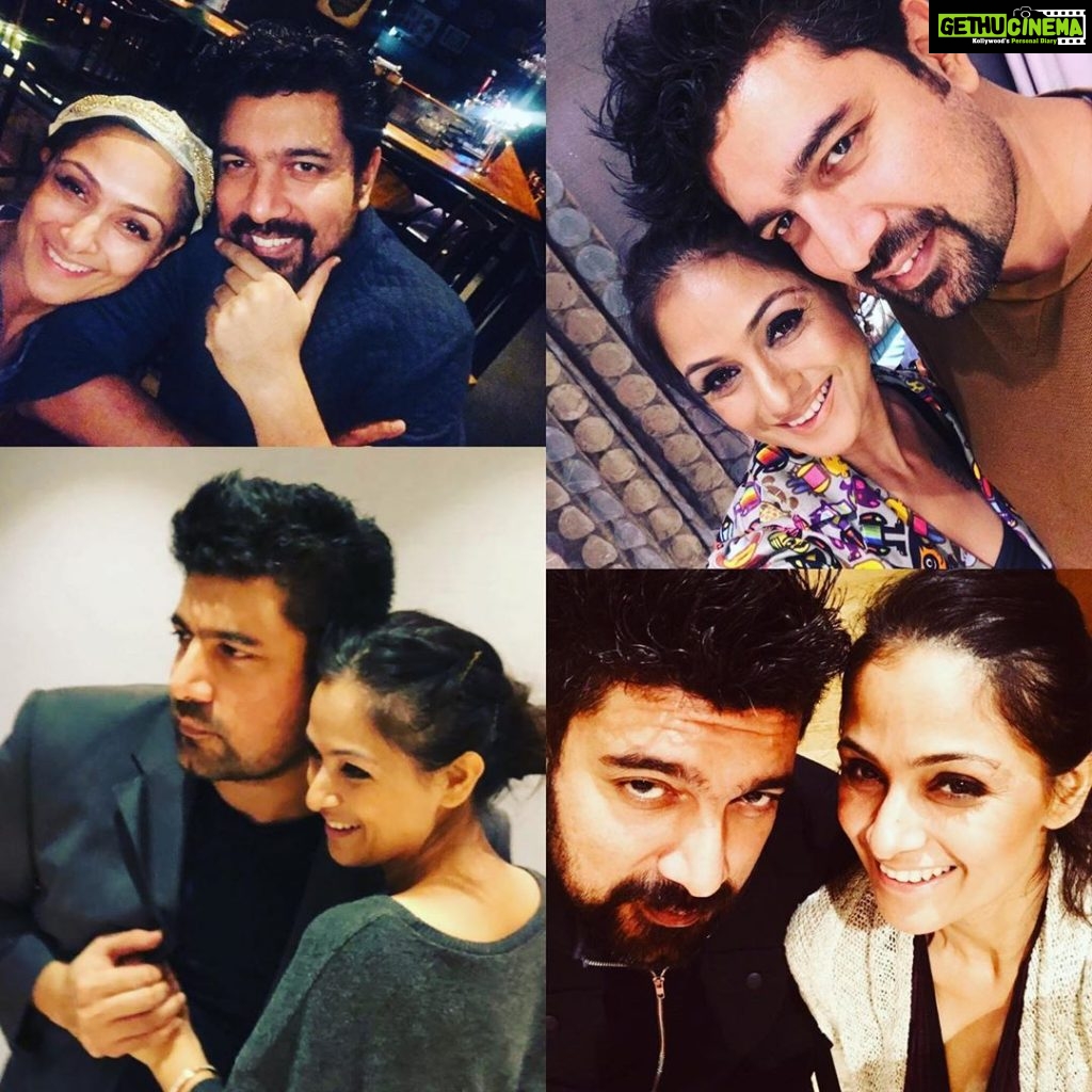 Simran, husband, selfie, hd, family | Gethu Cinema