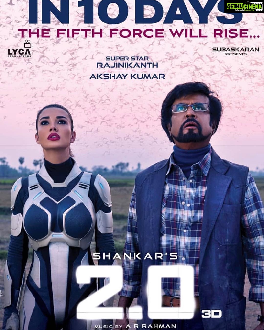 Amy Jackson Instagram – THE FIFTH FORCE IS RISING | 10 days | 2.0 ...