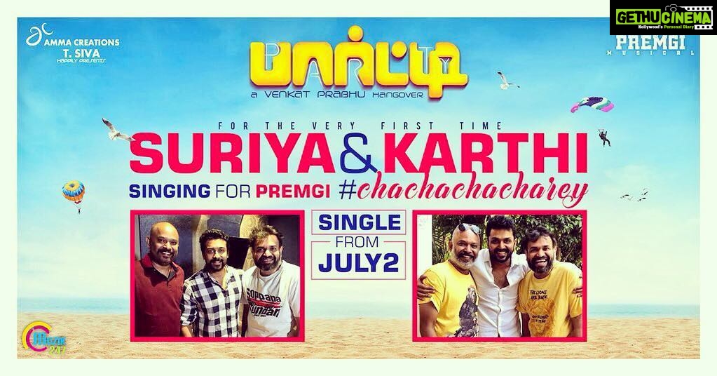 Premgi Amaren Instagram - Thanks a lot surya Anna for singing in my ...