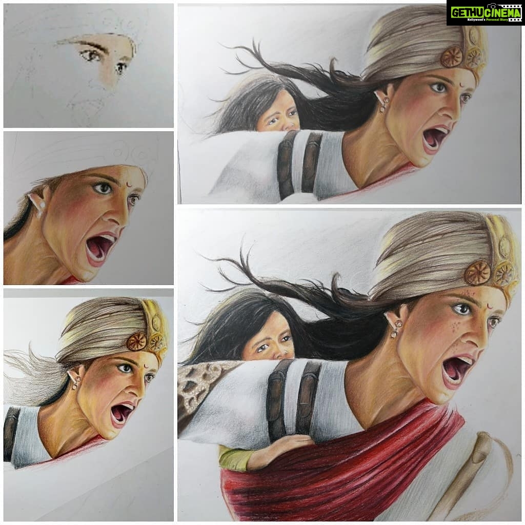 Kangana Ranaut Instagram - Great fan art by @artistankitjasmatiya ...
