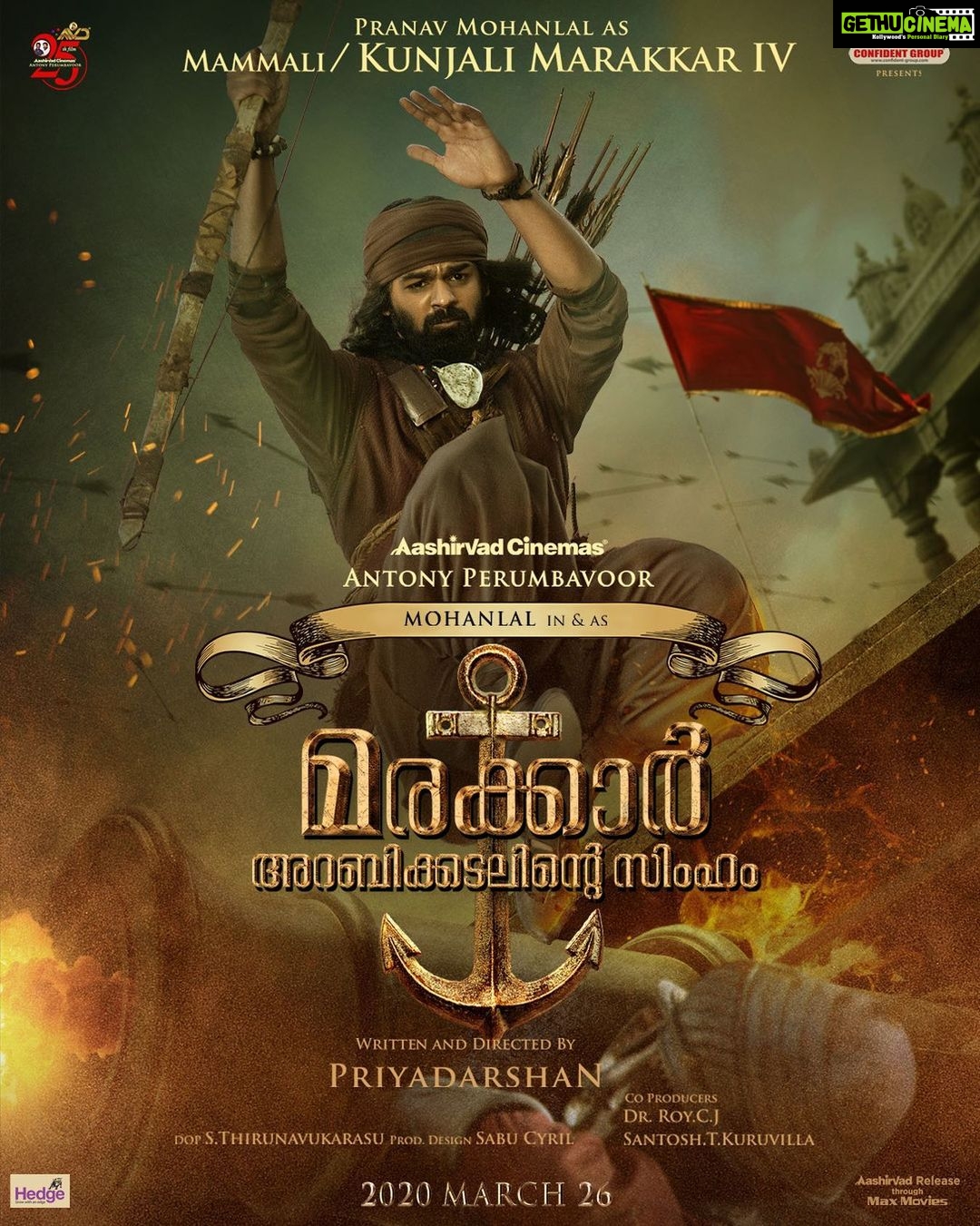 Mohanlal Instagram – #MarakkarArabikadalinteSimham Poster #Priyadarshan ...