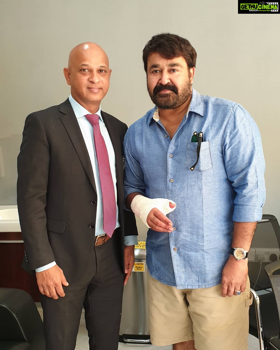 Mohanlal Instagram - Thank you Dr Bhuvaneshwar Machani (surgeon at ...