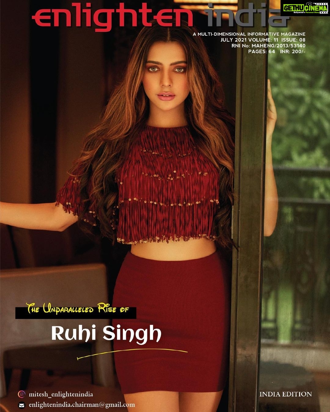 Ruhi Singh Instagram – Happy to grace the cover of #EnlightenIndia # ...