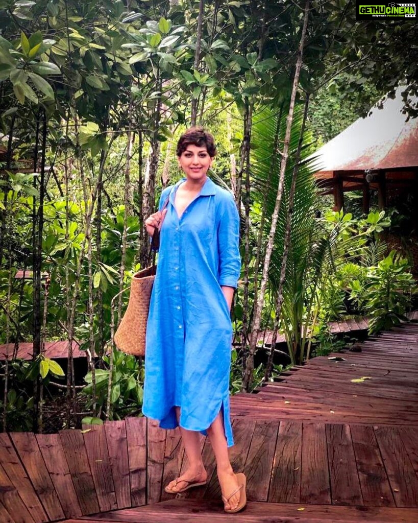 Sonali Bendre Instagram - By the beach, under the trees... what a ...