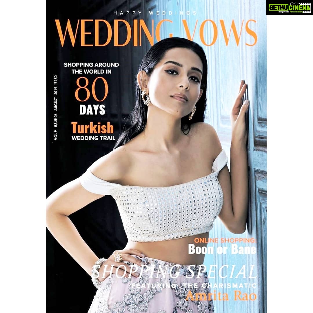 Amrita Rao Instagram – Cover shoot for @weddingvows.in Designer ...