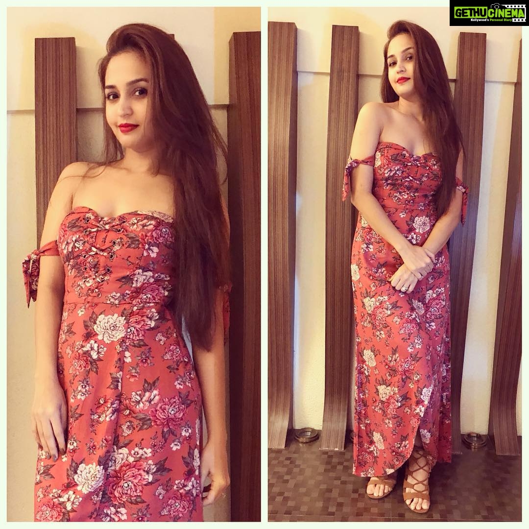 Gajala Instagram – Just! ️ #colours #longdress #offshoulder #house #red ...