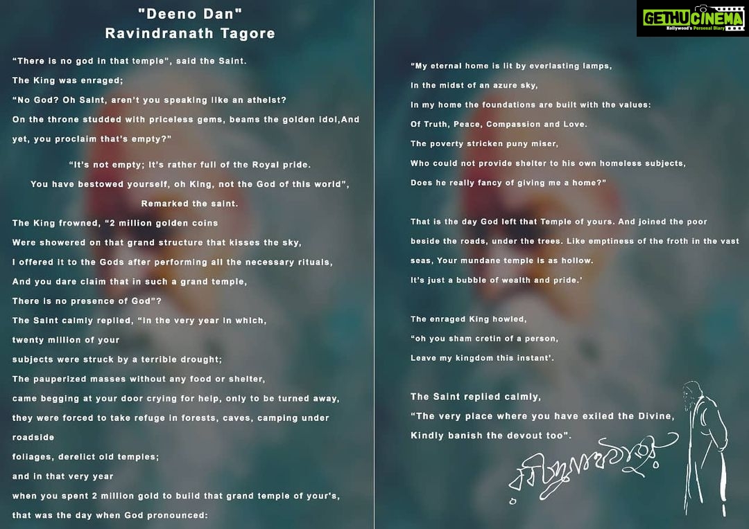 Kamal Haasan Instagram – Remembering Nobel laureate Rabindranath Tagore ...