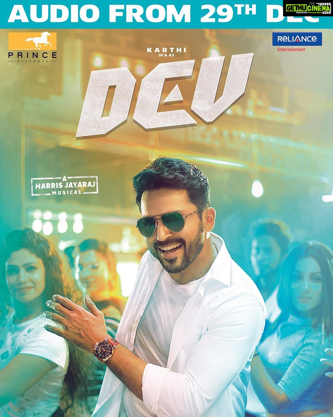 Karthi Instagram – ‪Can’t wait to present #Dev songs to you guys! A complete romantic album.‬ ‪# ...