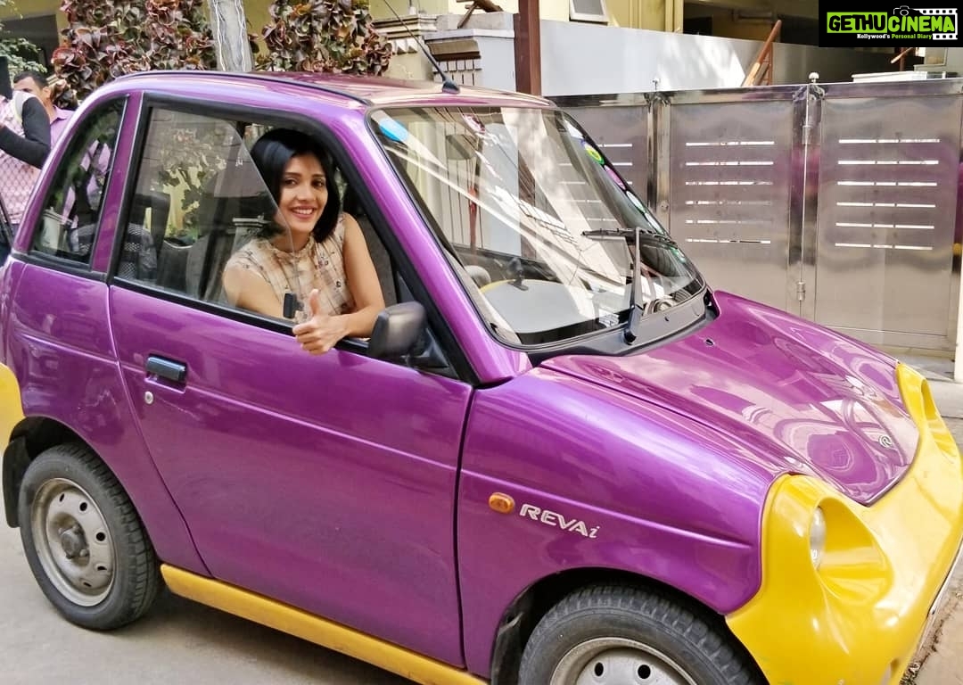 Milana Nagaraj Instagram – Nidhima in cute car of hers! Have been ...