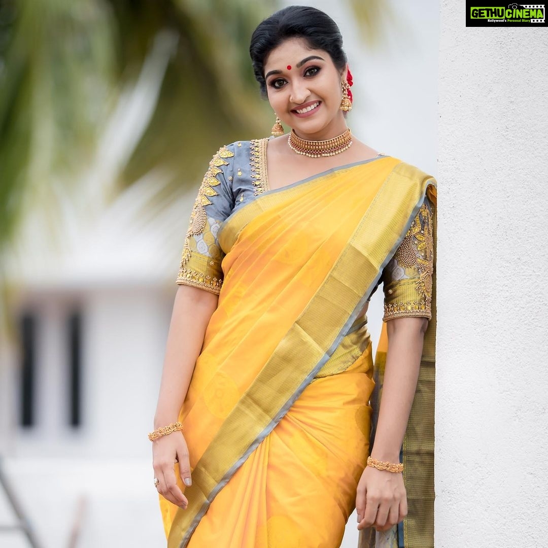 Neelima Rani Instagram – Chamathu look 🥰🙈 Beautiful saree and lovely ...