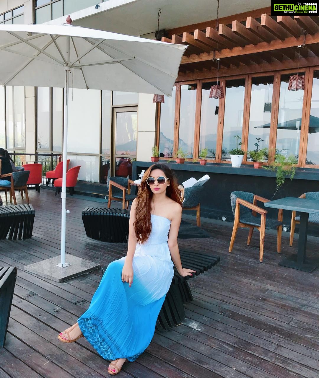 Pooja Salvi Instagram – Remain calm, serene, always in command of yourself 💙 | Gethu Cinema