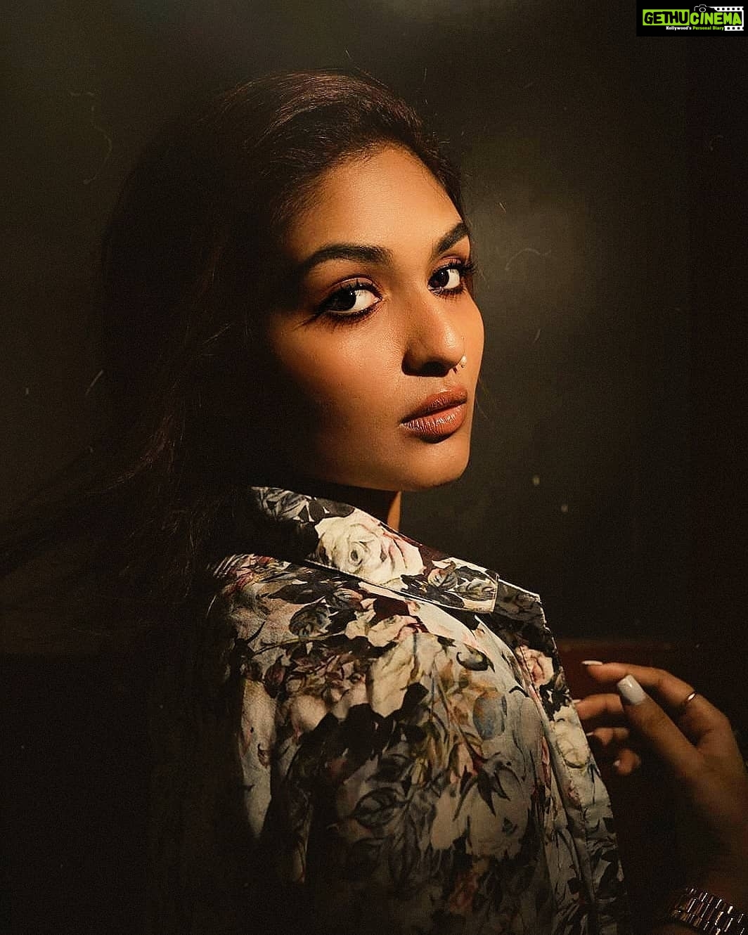 Prayaga Martin Instagram – Midnight Emerald. Wearing : @allonawall Photograph : @anandhuofficial ...