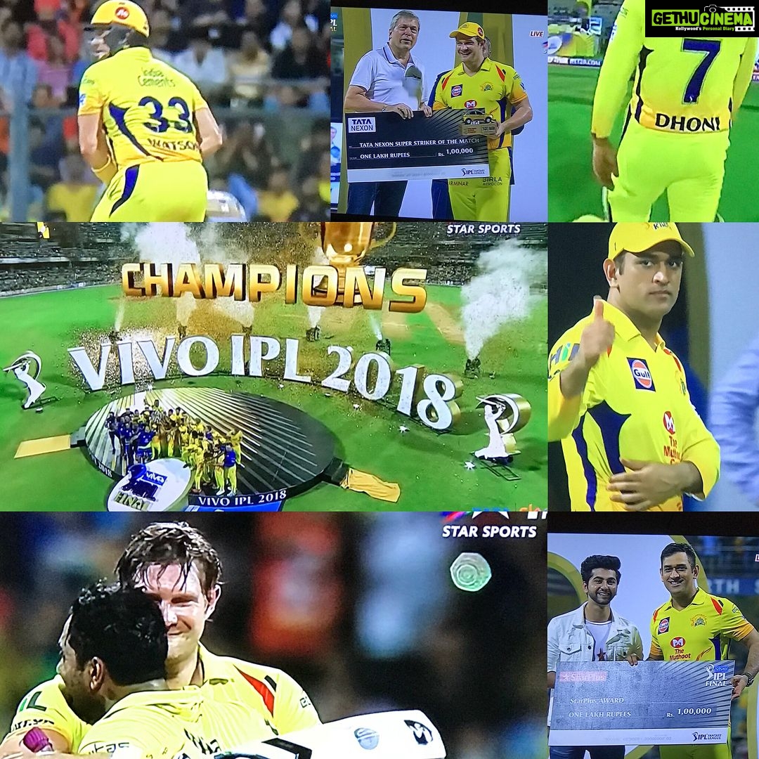 Rupa Manjari Instagram – #cskwhistlepodu #ipl2018final #cskfamily # ...