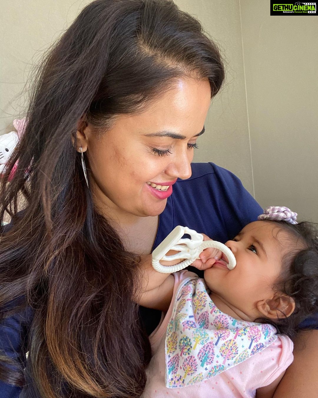 Sameera Reddy Instagram – Just one reassuring look from her little eyes ...