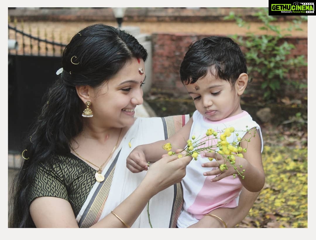 Saranya Mohan Instagram - Vishu and tamil new year wishes :) Pic credit ...