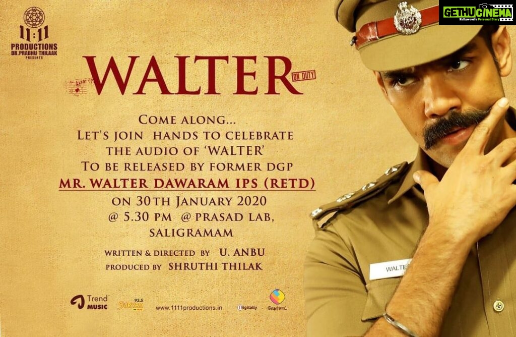 Sibi Sathyaraj Instagram - #Walter Single track from 5 pm today! @11 ...