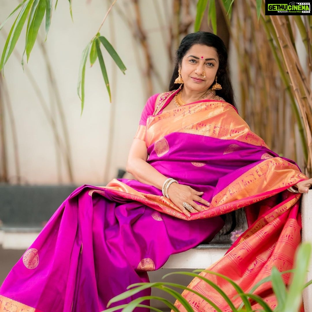 Suhasini Maniratnam Instagram – Mayukha s Kanjeevaram collection. I got ...