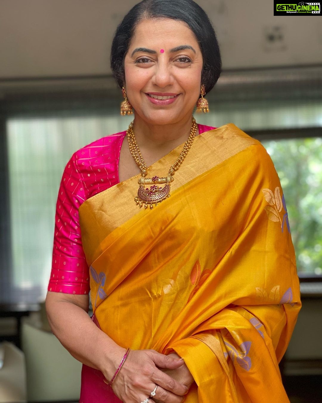 Suhasini In Yellow Saree