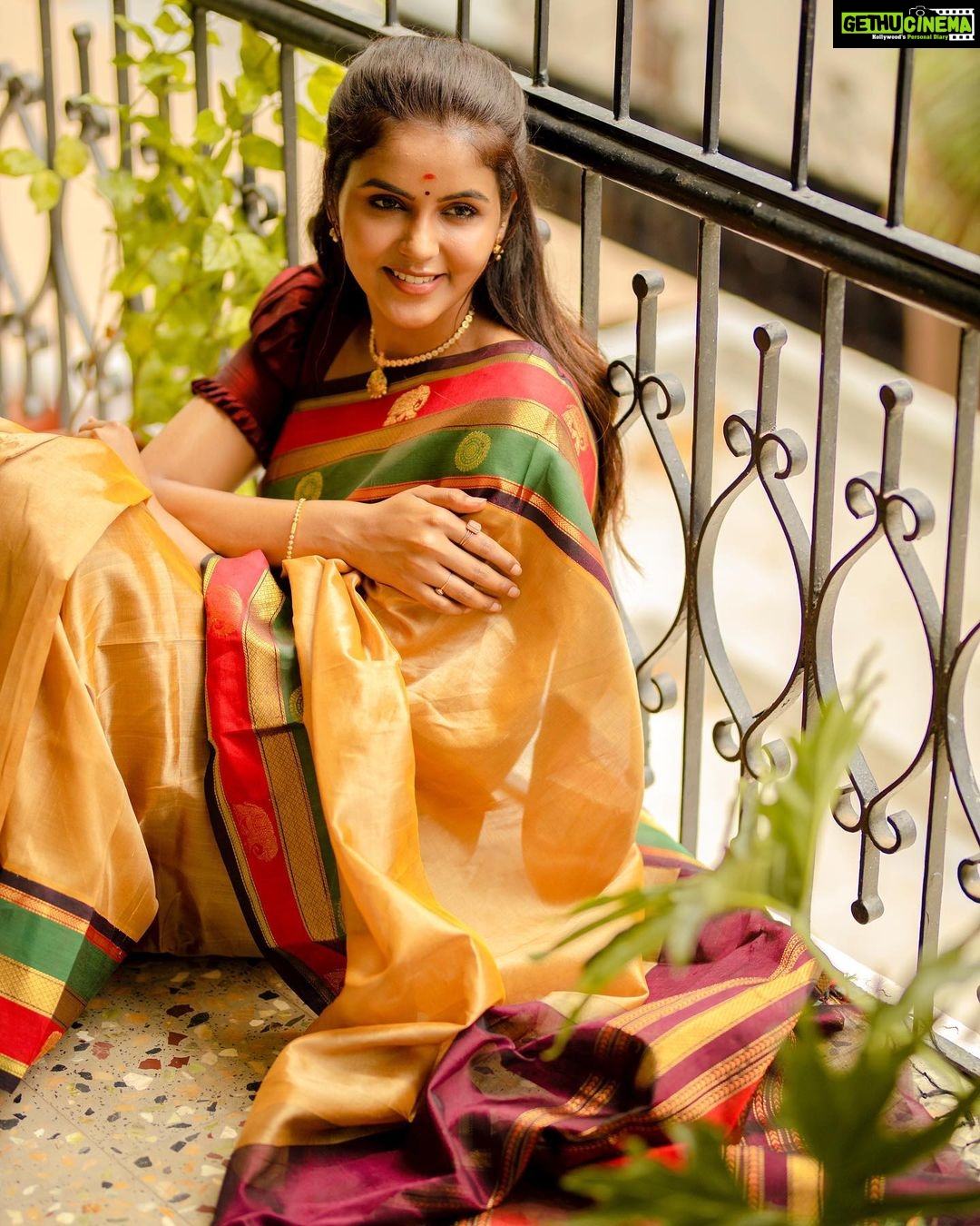 Chaitra Reddy Instagram – Mindset is everything :) Saree : @ivalinmabia ...