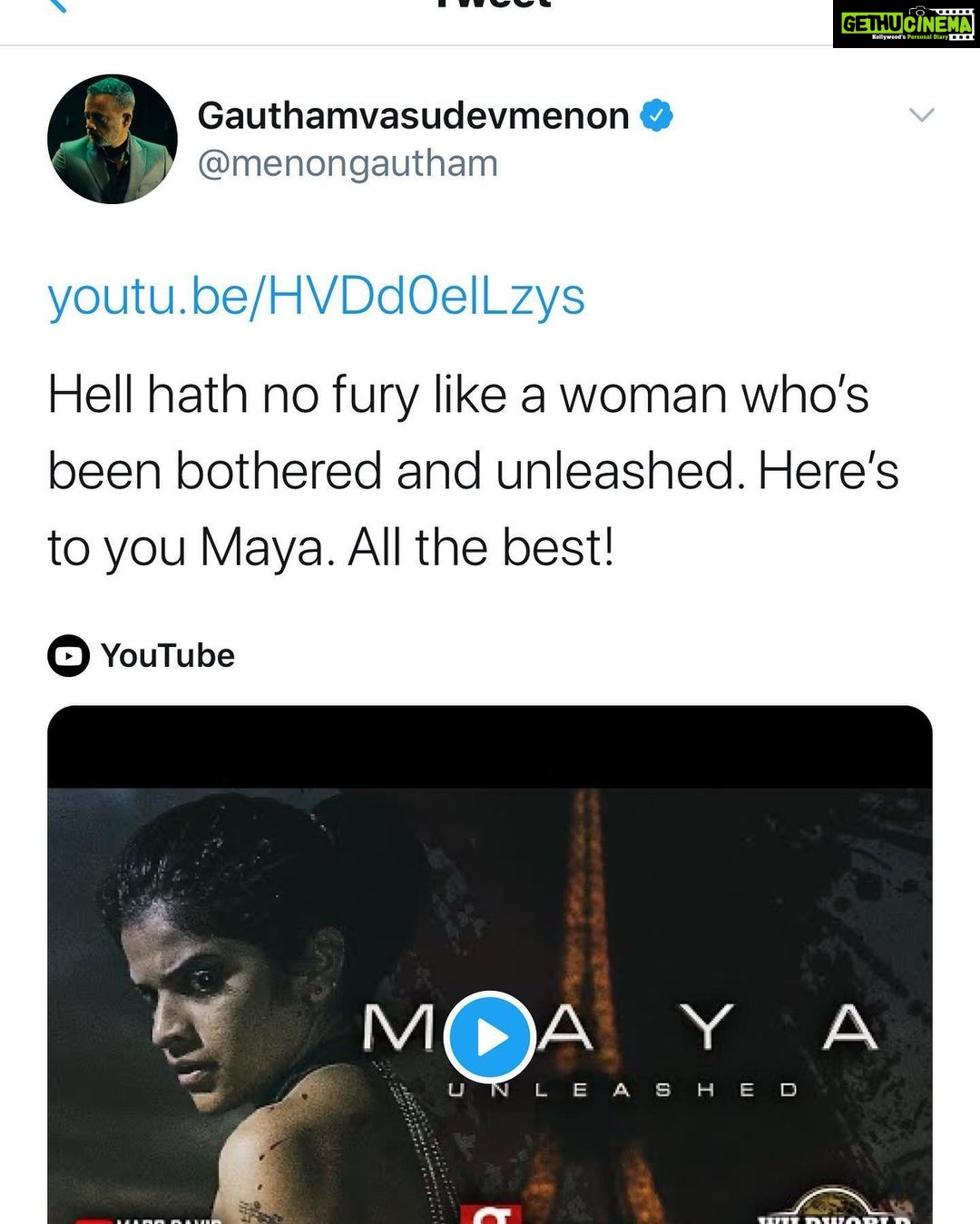Maya Sundarakrishnan Instagram – 😊 ️ #MayaUnleashed reviews :) | Gethu ...
