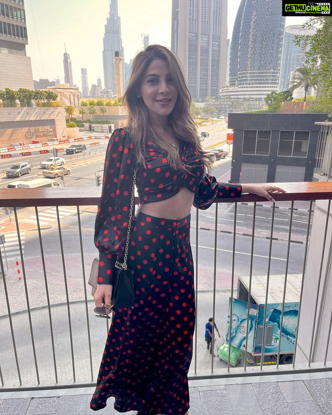 Nikki Tamboli Instagram – Polka dots are the perfect accessory 🥰 Dubai, UAE | Gethu Cinema