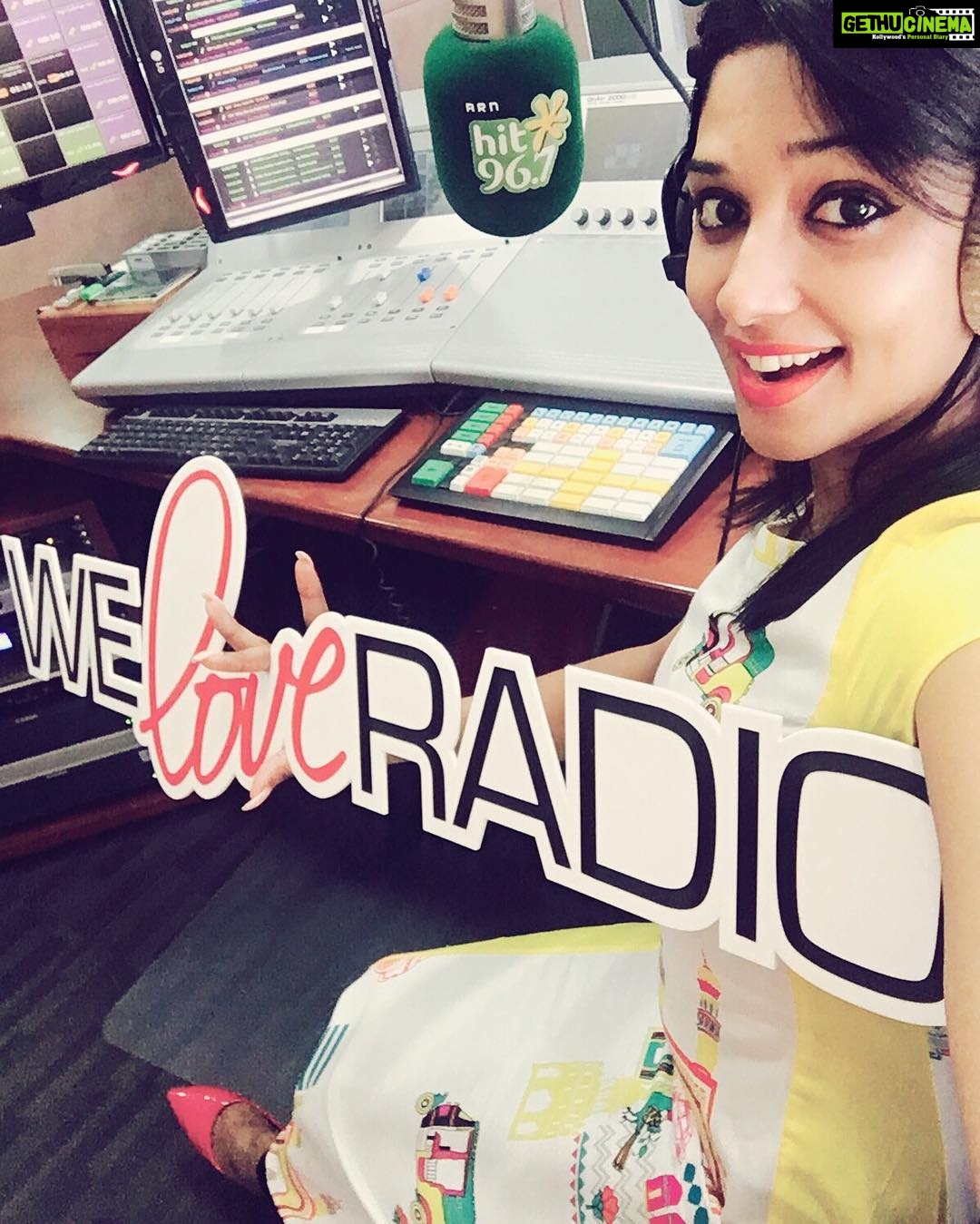 Nyla Usha Instagram – Who loves to work on a Sunday morning… Well, we do… Coz we love radio # ...