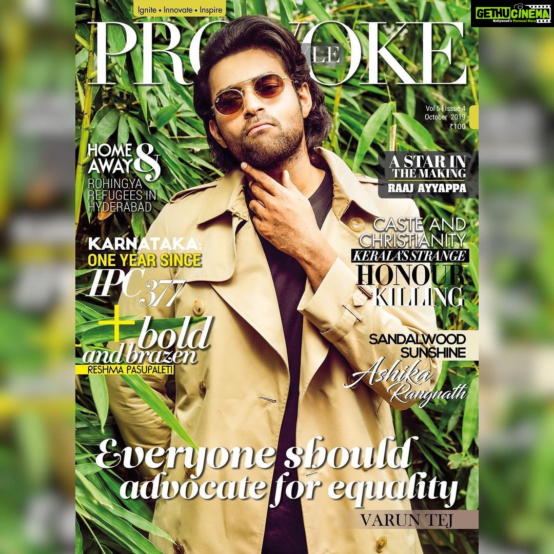 Varun Tej Instagram – Happy to be featured on the @provoke_lifestyle ...