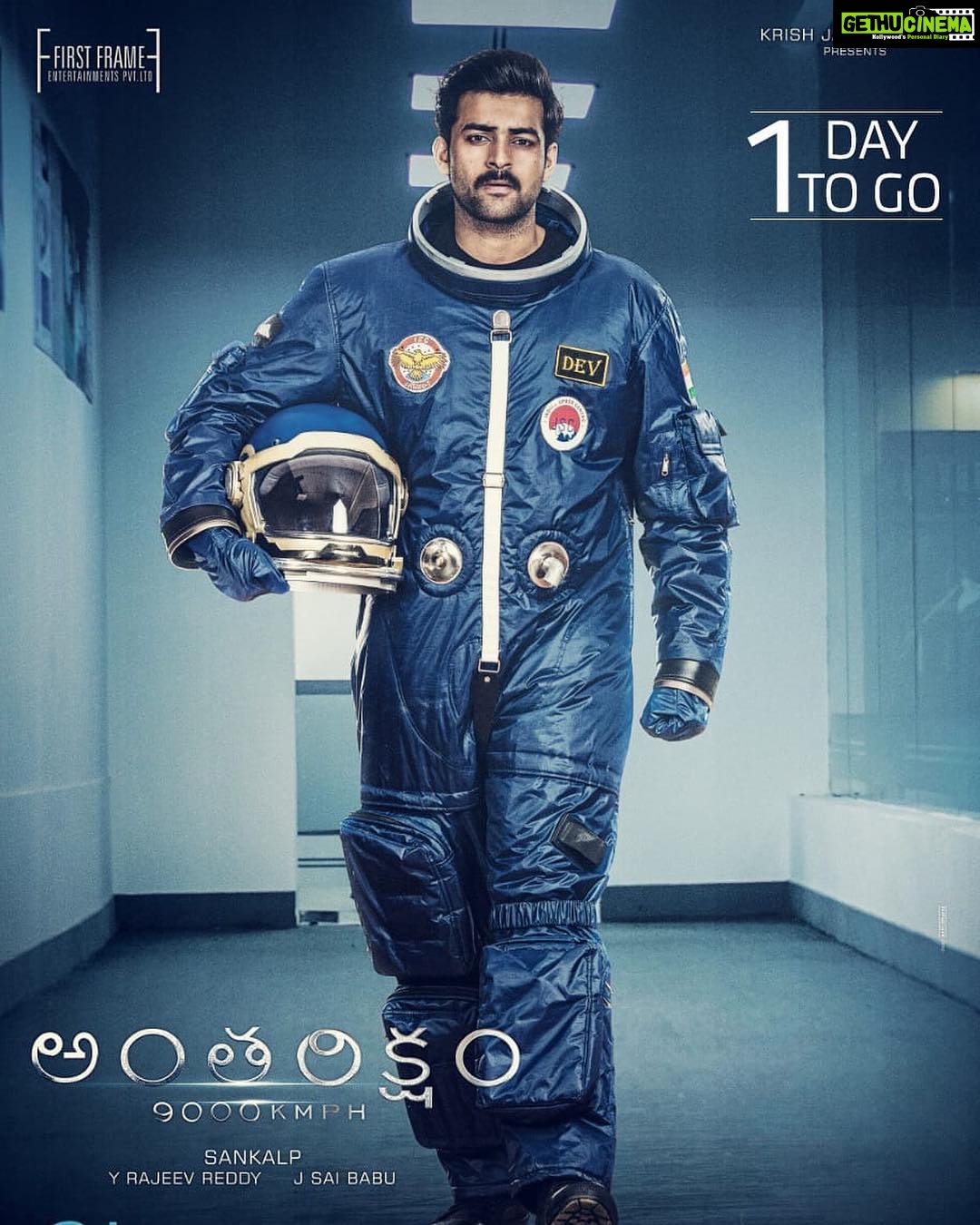 Varun Tej Instagram - 2 days to go for our space thriller #Antariksham ...