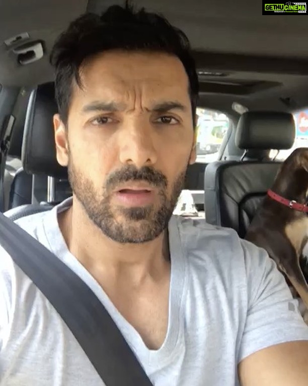 John Abraham Instagram – Happiness is when you start the day with a ...
