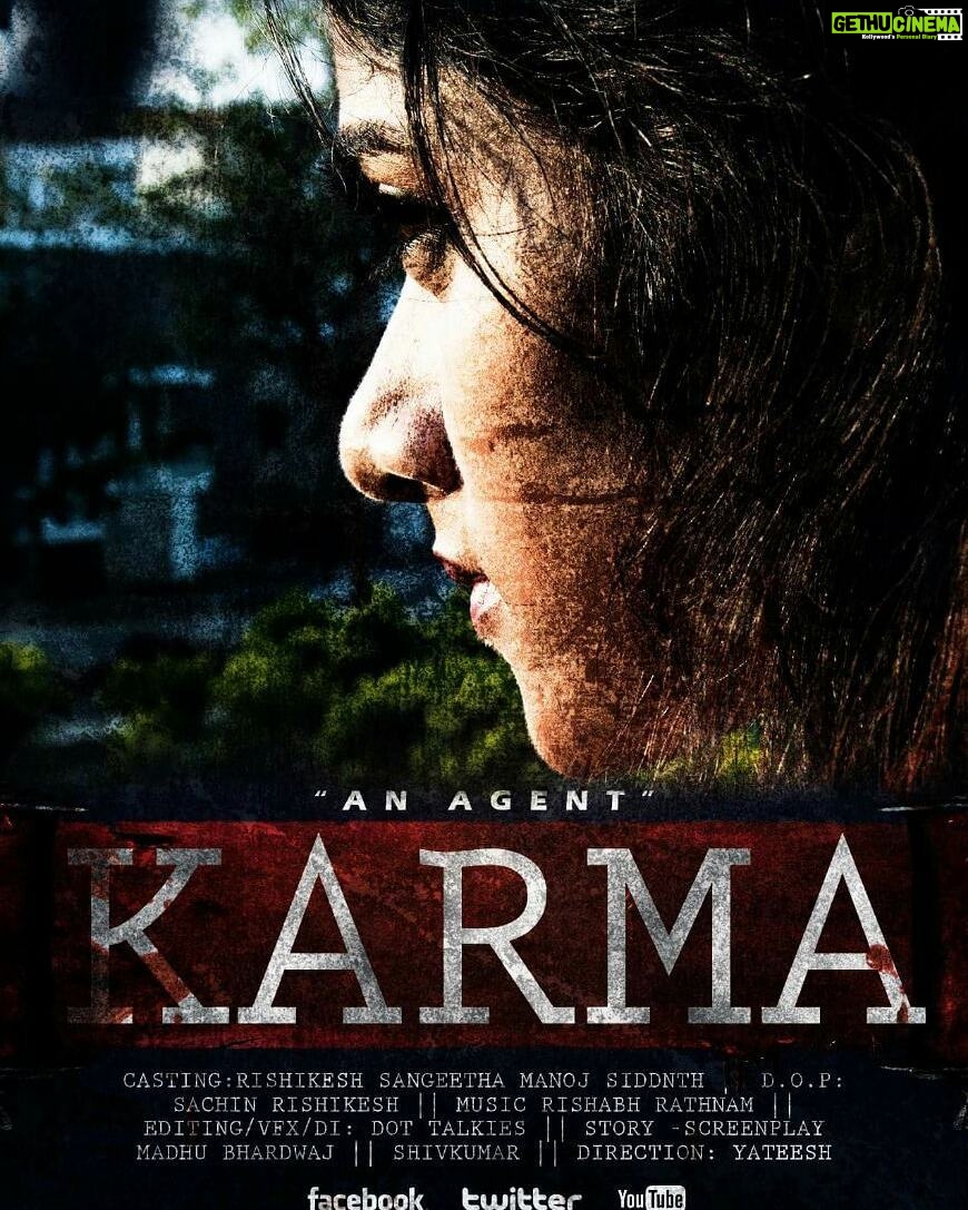 Sangeetha Sringeri Instagram – Karma trailer releasing today in YouTube ...
