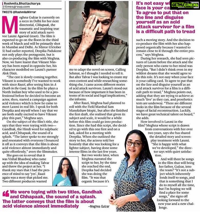 Vikrant Massey Instagram – SHUKR 🙏🏽 . . . #CHAAPAAK @meghnagulzar ...