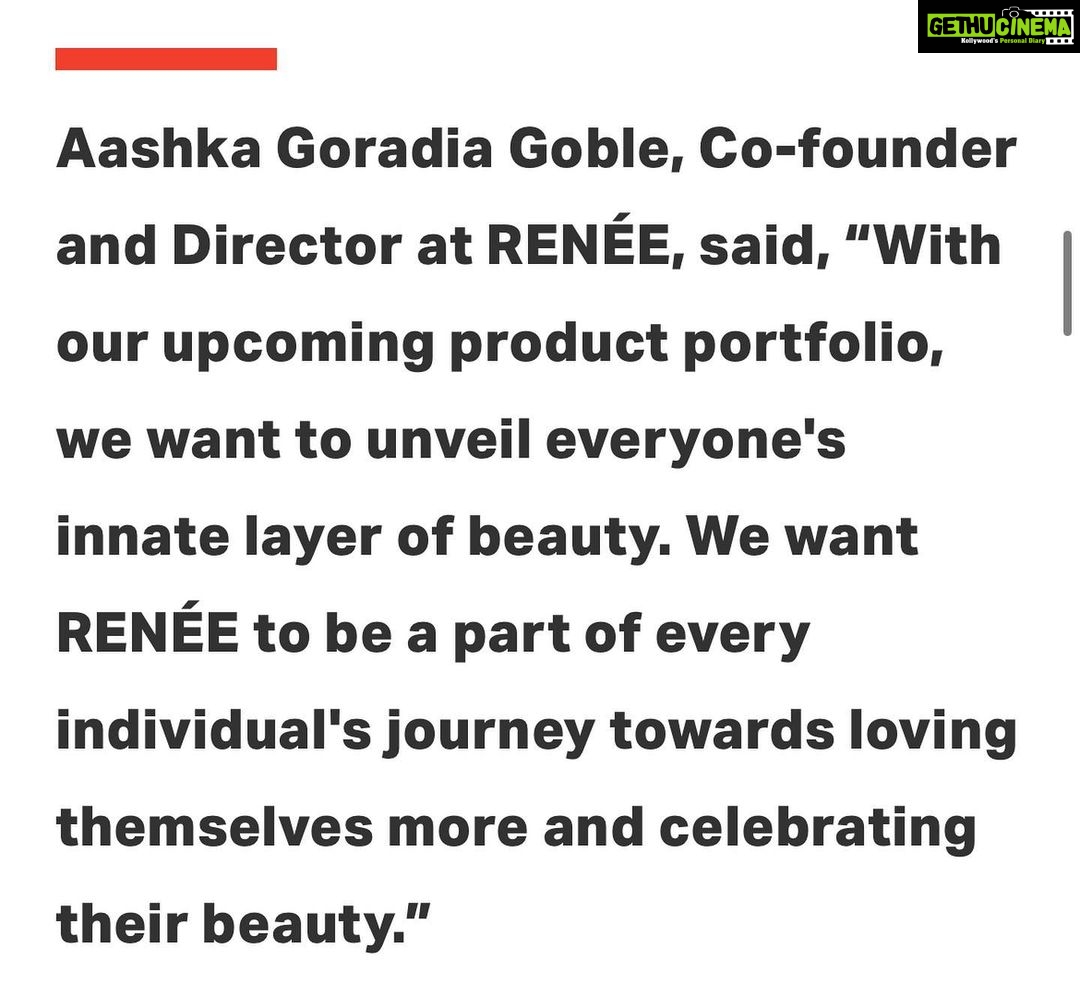 Aashka Goradia Instagram – Incredible Milestone for RENÉE Cosmetics ...