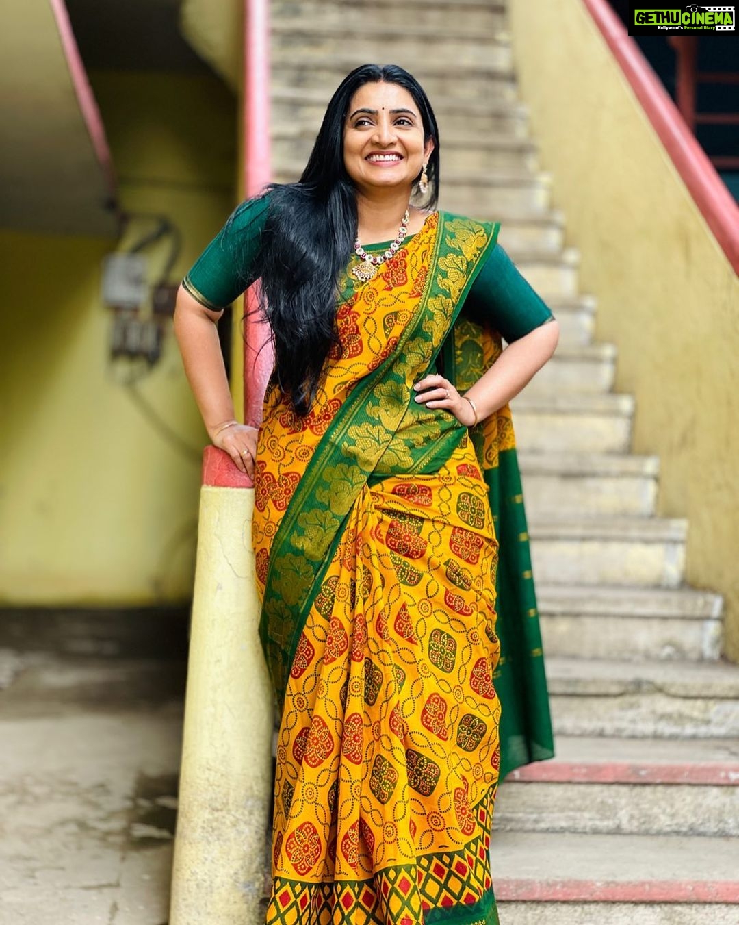 Sujitha Instagram – Laugh out loud 🤩 Beautiful cotton saree @annie ...
