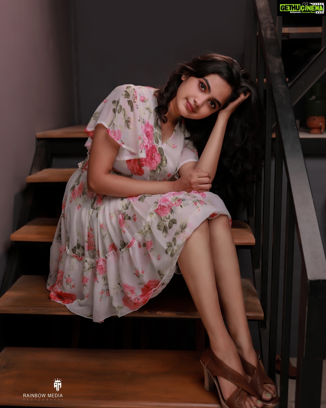 Devika Sanjay Instagram – i love looking at you picture by:@rainbowmedia_photography dress ...