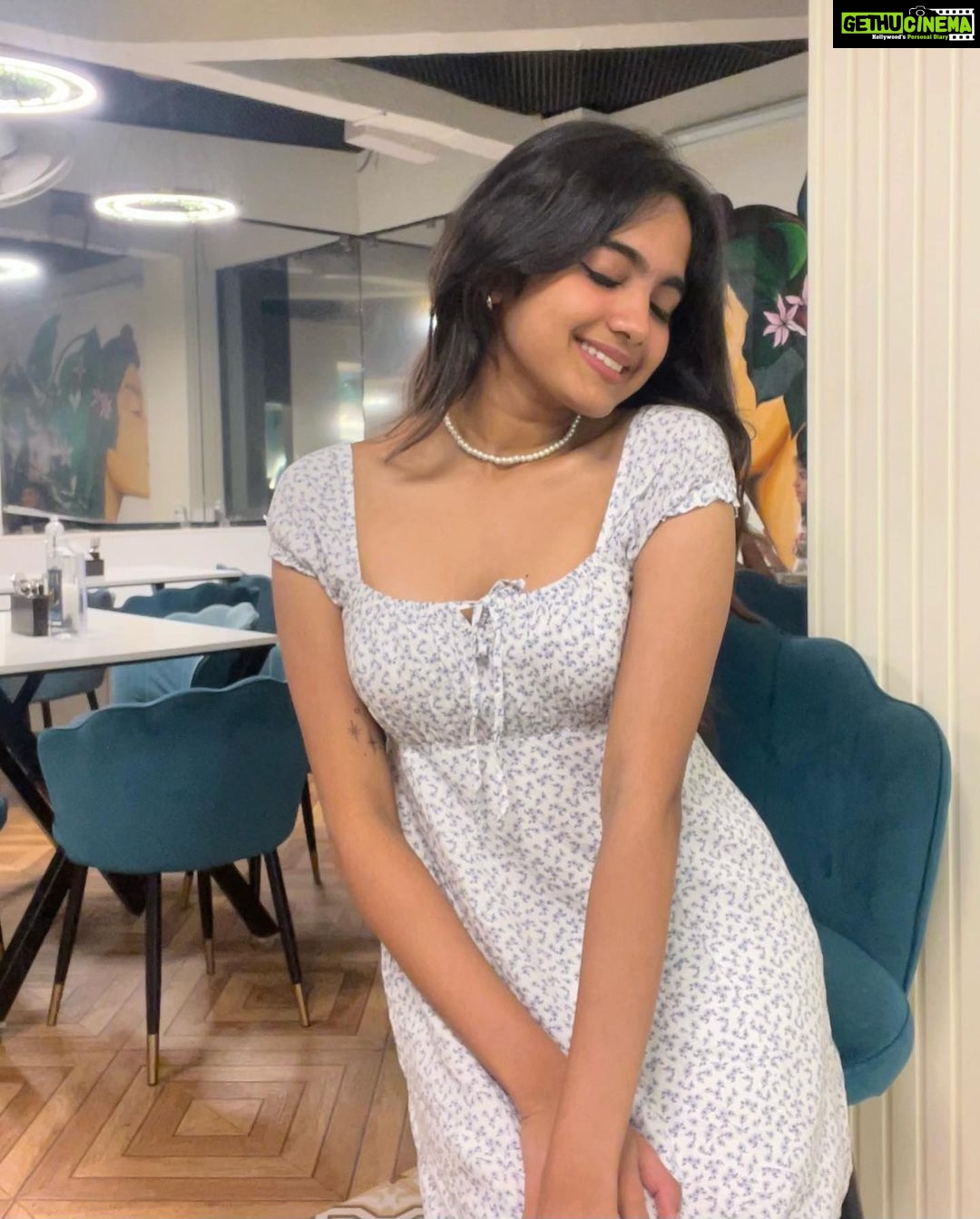 Devika Sanjay Instagram - little blue flowers - Gethu Cinema