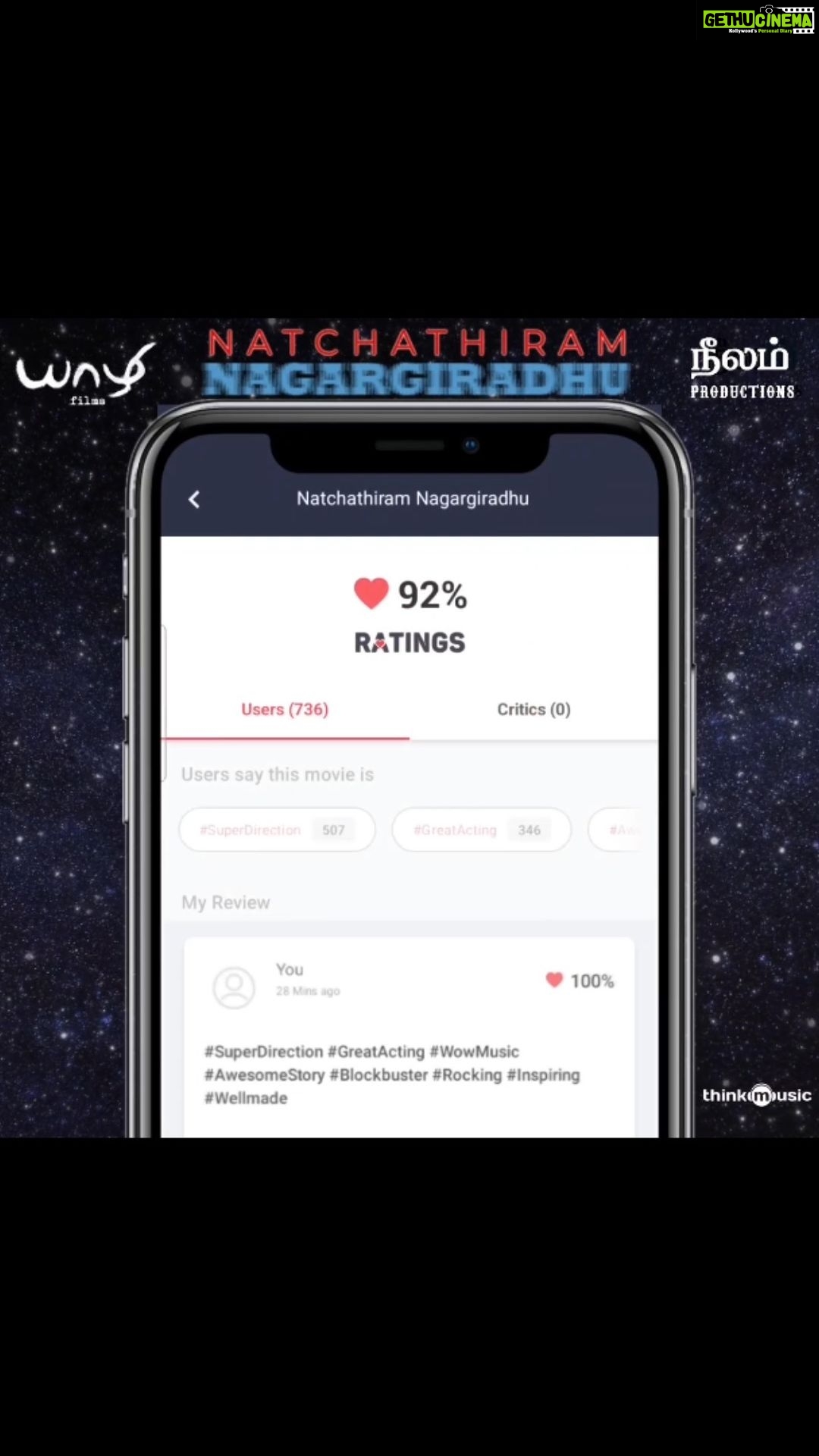 Kalaiyarasan Instagram – With the tremendous Love and support, 92% ...