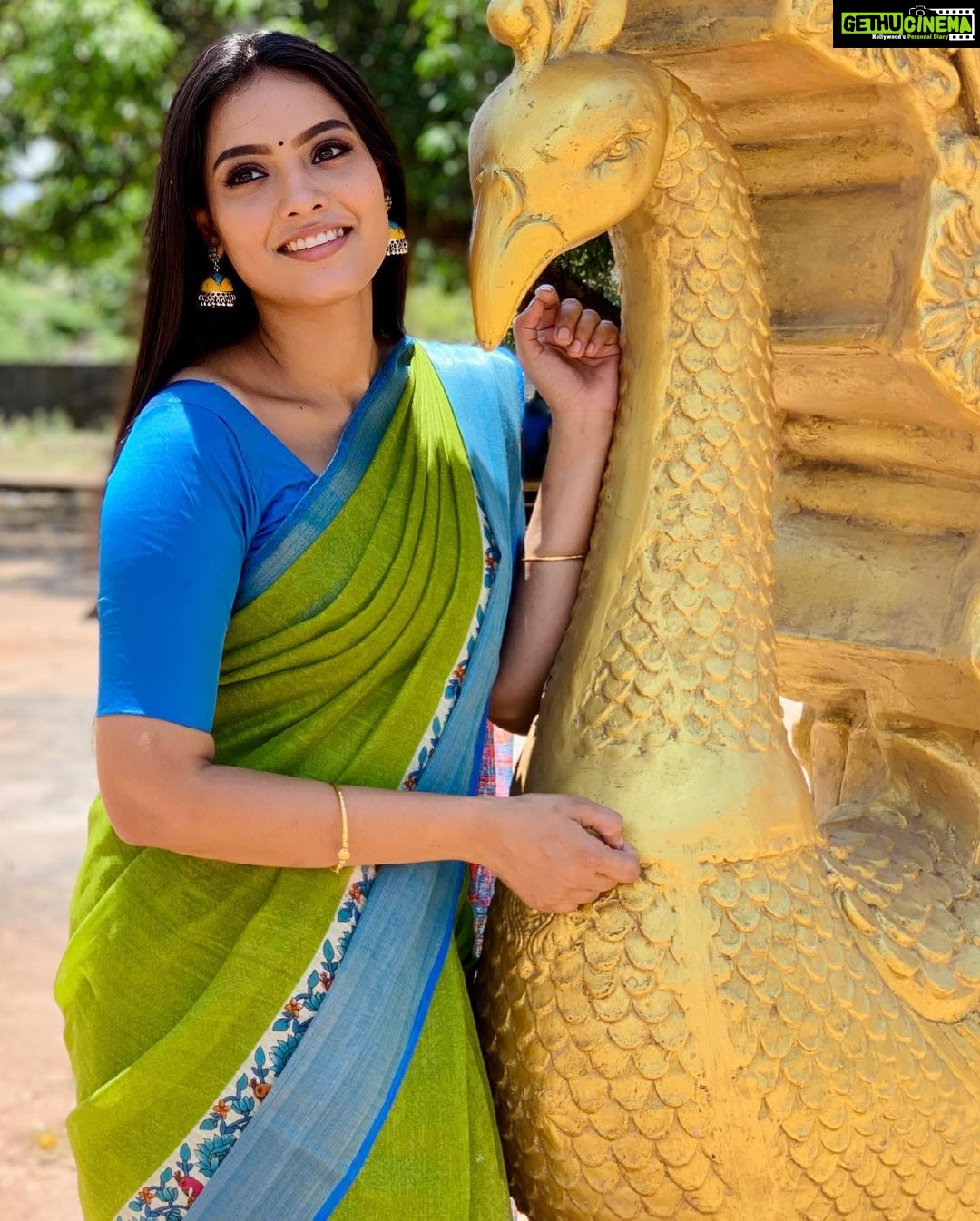 Pavithra Janani Instagram – Simple n elegant sarees @ashas_womens ...