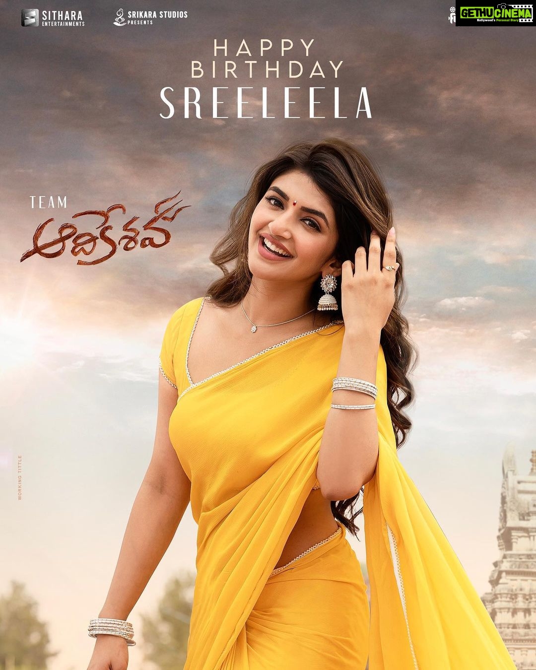 Sreeleela Instagram – Grateful and Humbled 🙏🫶🏻 🎀 | Gethu Cinema