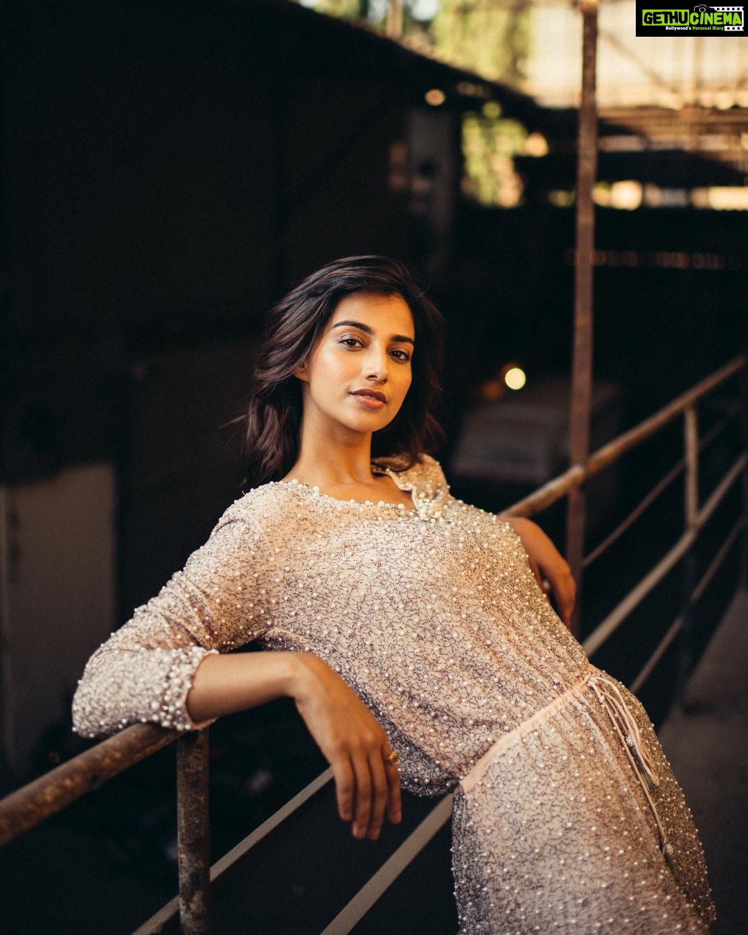 Meenakshi Chaudhary Instagram – Basking in all my glory ☀️ 😌 📸 @bharat ...