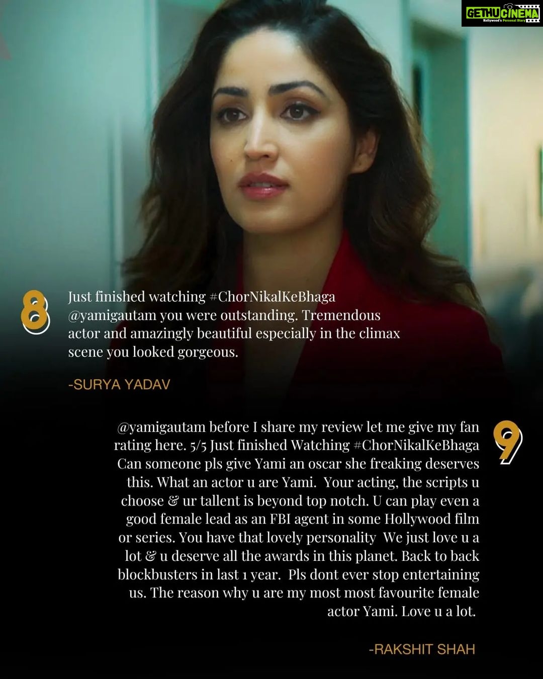 Yami Gautam Instagram – Feeling grateful for all the love and support ...