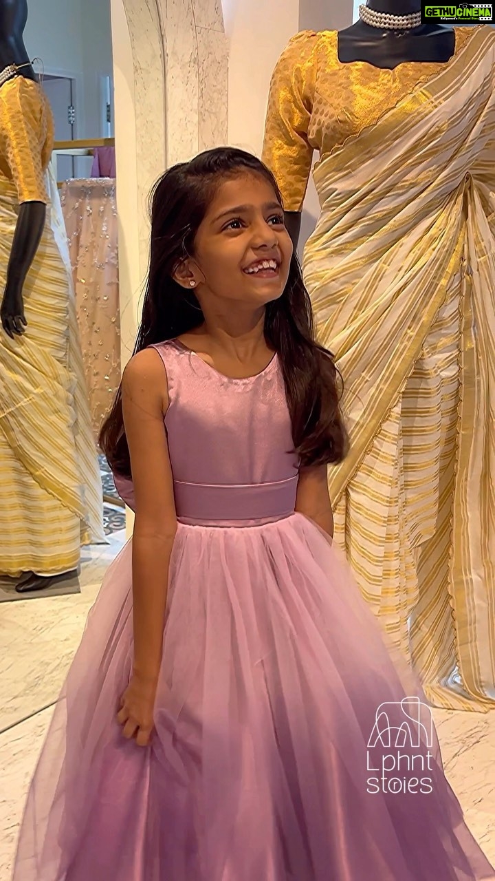Roshna Ann Roy Instagram – Customised double shaded frock with big bow ...
