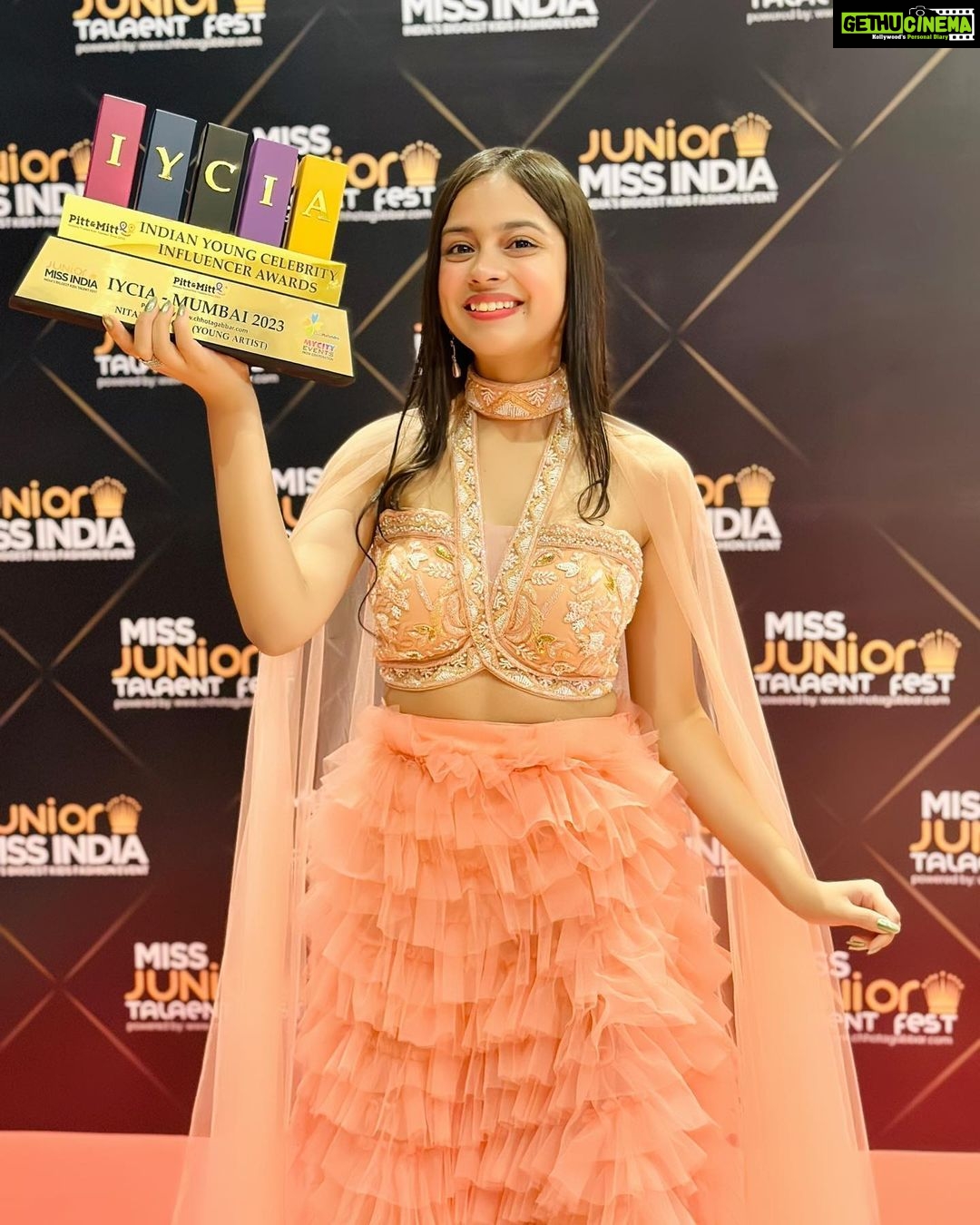 Nitanshi Goel Instagram – And your Nitz won ‘Youngest Style Diva Award ...