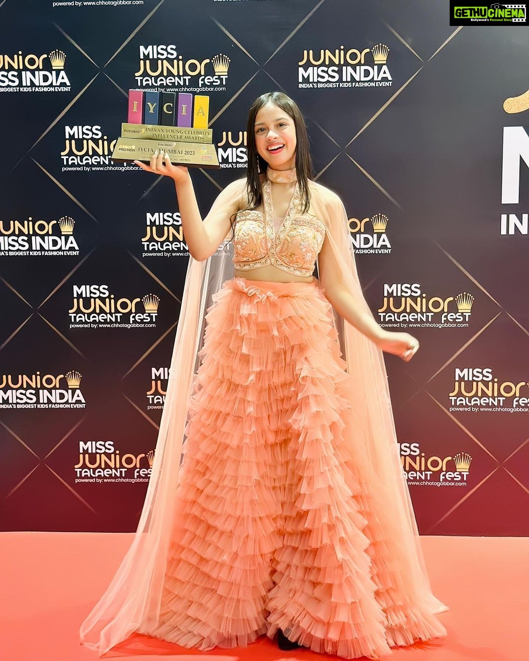 Nitanshi Goel Instagram – And your Nitz won ‘Youngest Style Diva Award ...