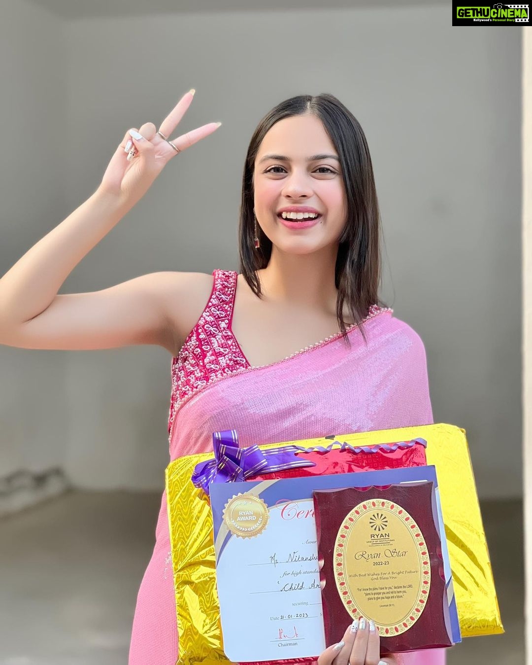 Nitanshi Goel Instagram – Your Nitz won ‘Ryan Star Of The Year Award⭐️ ...