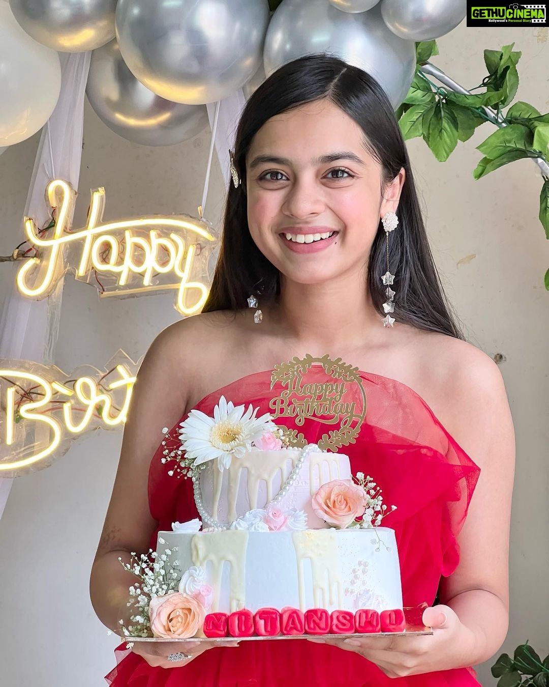 Nitanshi Goel Instagram – Happy 15th Birthday to me♥️ . 👗 @the_adhya ...