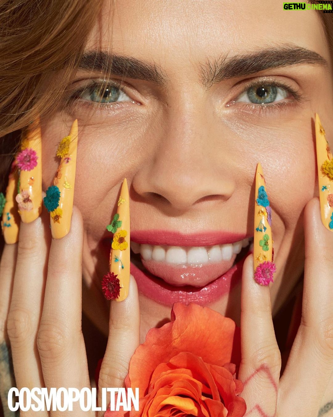 Cara Delevingne Instagram – Flowers & spicy crisps with @cosmopolitan | Gethu Cinema