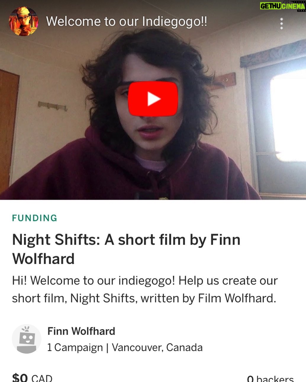 Finn Wolfhard Instagram – Hello! I’m directing a short film. It would ...